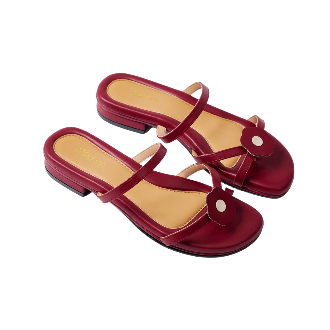 Hana Maroon Flats – Machino