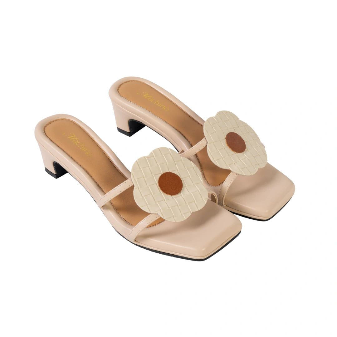 Lady Hana Beige Heels Glowing Season – Machino